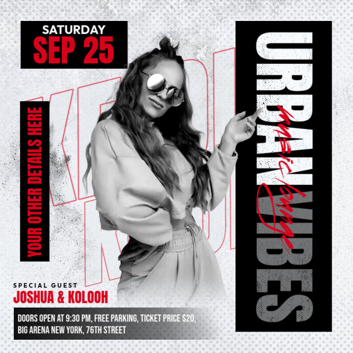 Urban Night Lounge Template | PosterMyWall