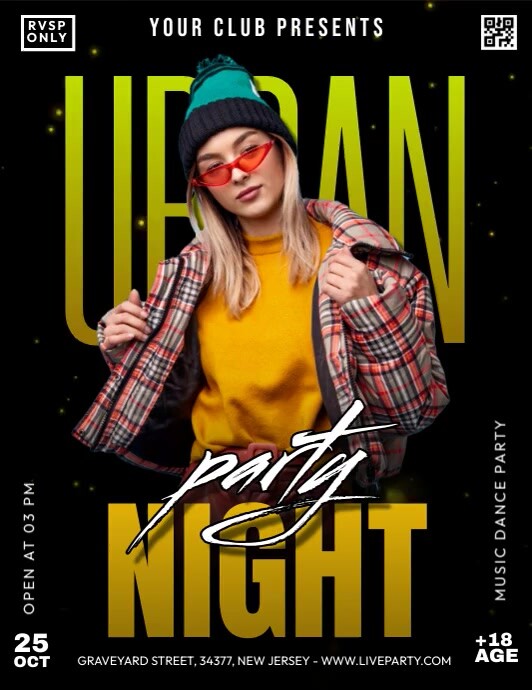 Urban Night Party Ads Template | PosterMyWall