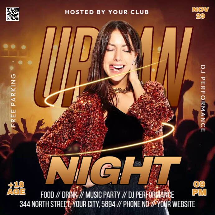 Urban Night Party Ads Template | PosterMyWall