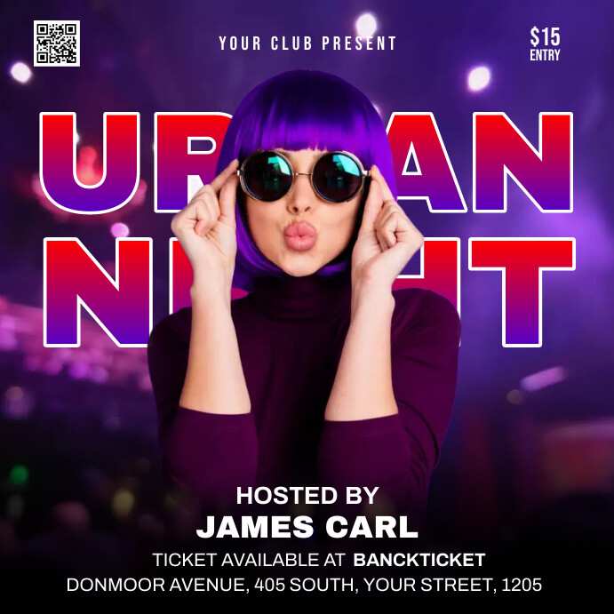 Urban Night Party Ads Template | PosterMyWall
