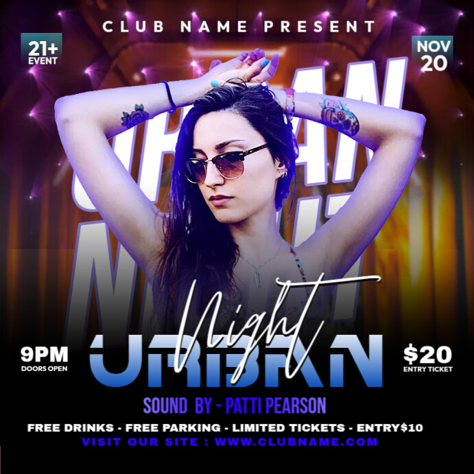 Urban Night Party Ads Template | PosterMyWall
