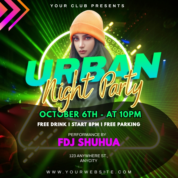 urban night party Template | PosterMyWall