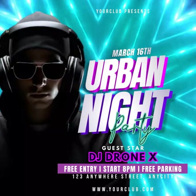 Urban Night Party Template | PosterMyWall
