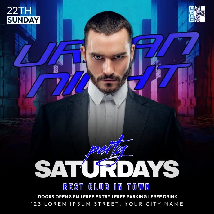 Urban Night Party Template | PosterMyWall