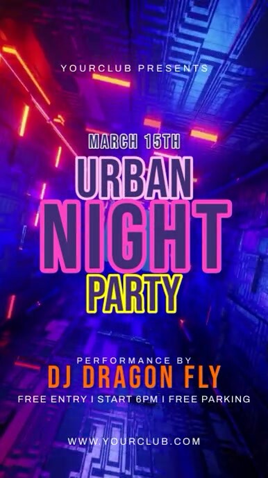 Urban Night Party Template | PosterMyWall