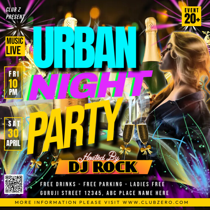 urban night party Template | PosterMyWall