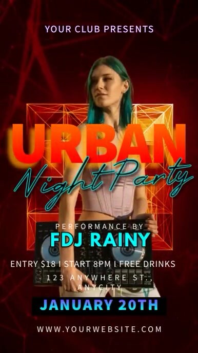 Urban Night Party Template | PosterMyWall