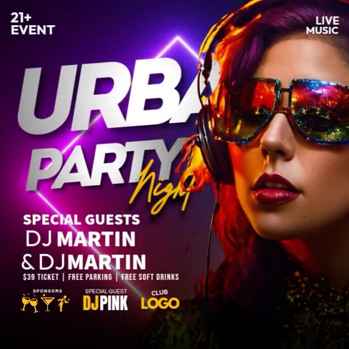 Urban Night Party Template | PosterMyWall