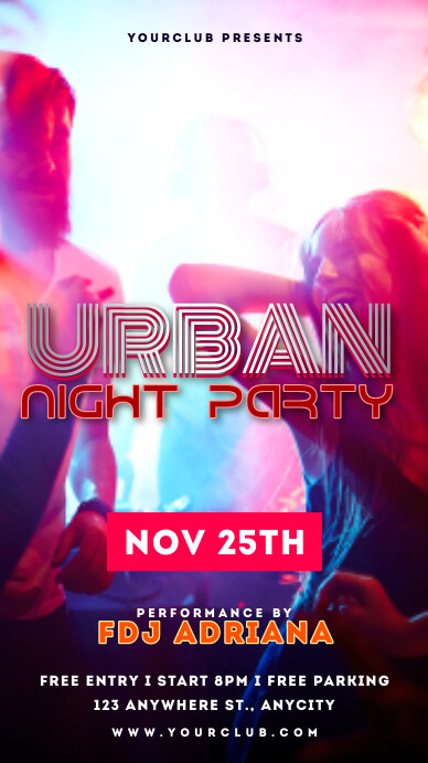 Urban Night Party Template | PosterMyWall
