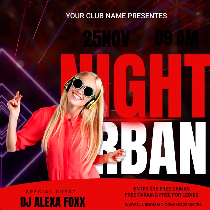 Urban night party Template | PosterMyWall