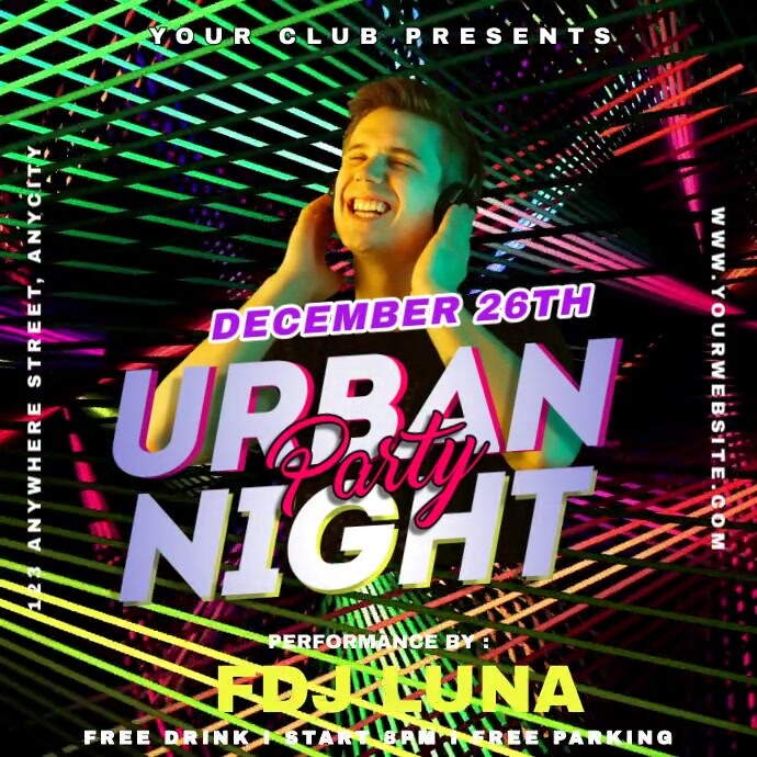 Urban Night Party Template | PosterMyWall