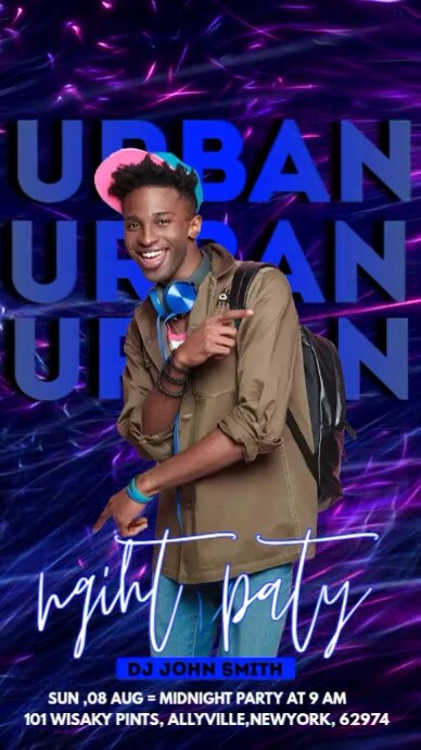 Urban Night Party Template | PosterMyWall