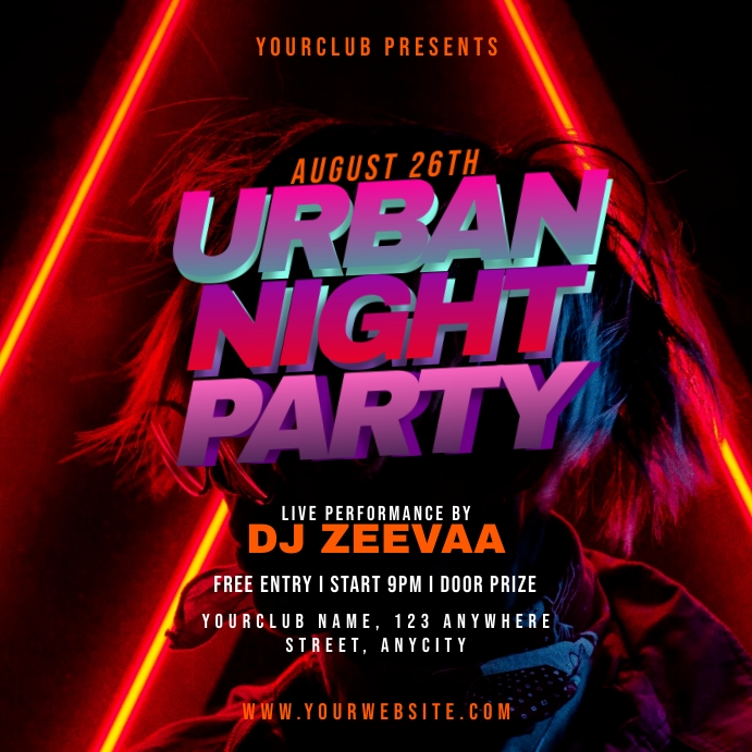 Urban Night Party Template | PosterMyWall