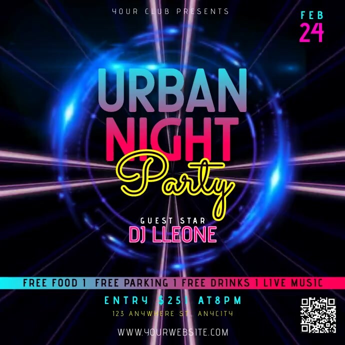 Urban Night Party Template | PosterMyWall