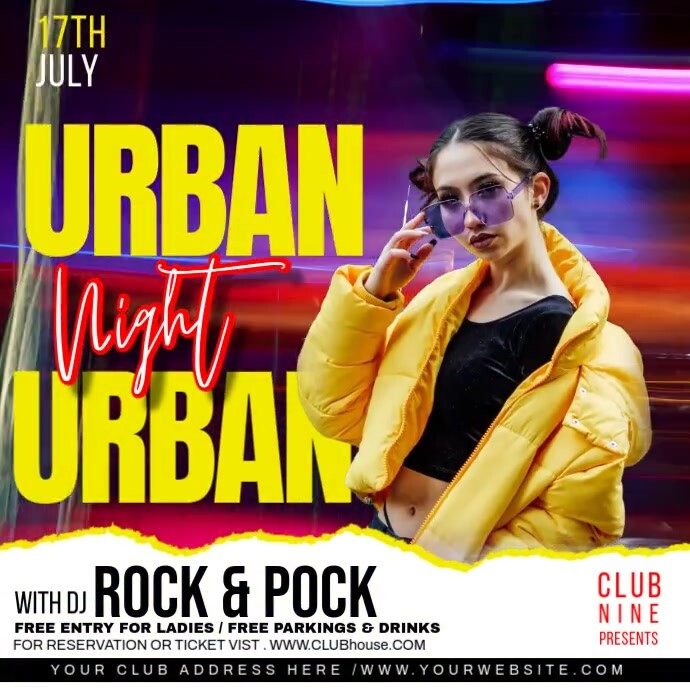Modèle Urban Night Party Instagram Post | PosterMyWall