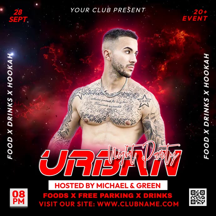 Urban Night Party Video Ads Template | PosterMyWall