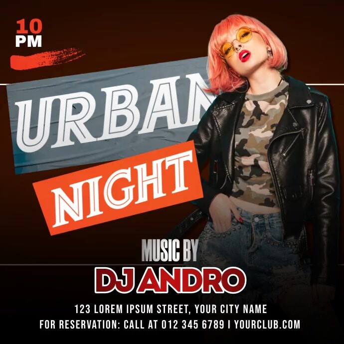 Urban Night Saturday Party Template | PosterMyWall