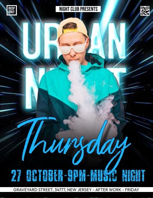 Urban Night Thursday Template | PosterMyWall