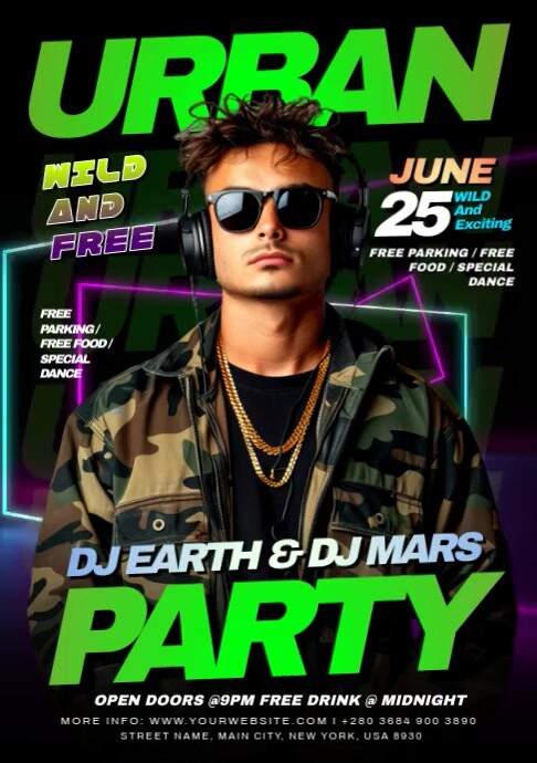 Urban Party Template | PosterMyWall