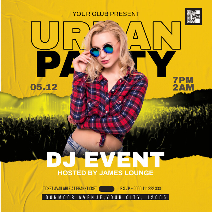 Plantilla de Urban Party Event Ads | PosterMyWall