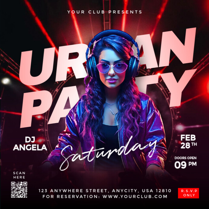 Urban Party Event Poster Flyer Template | PosterMyWall