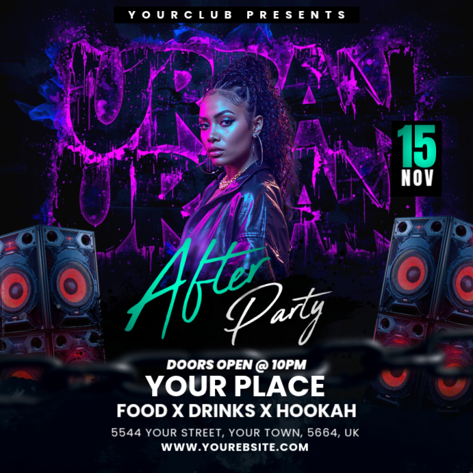 urban party flyer Template | PosterMyWall