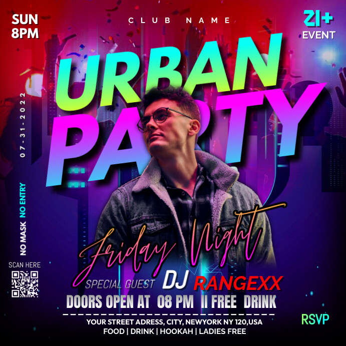 Urban Party Flyers Template | PosterMyWall