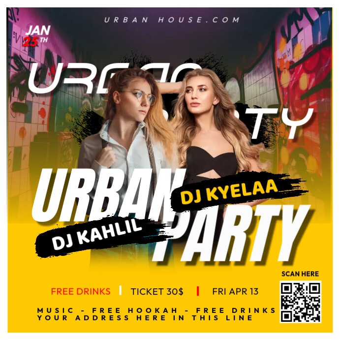 Urban Party Flyers Template | PosterMyWall