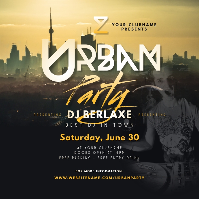 Urban Party Instagram Post Template | PosterMyWall