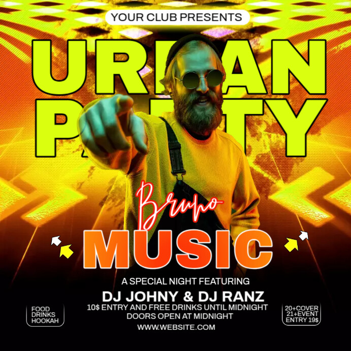 Urban Party Music Ads Template | PosterMyWall