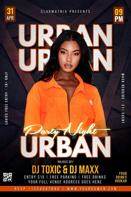 Urban party night Template | PosterMyWall