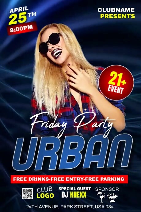 Urban Party Night Template | PosterMyWall