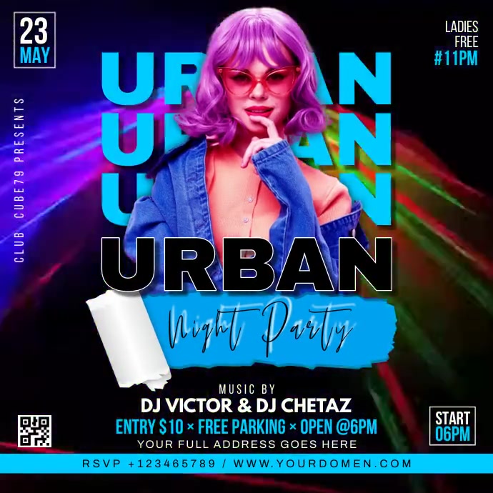 Urban Party Night Template | PosterMyWall