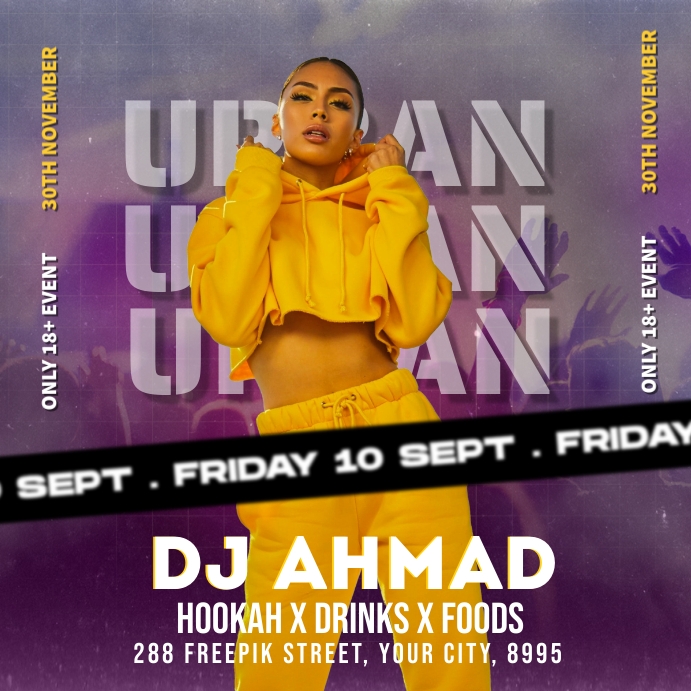 Urban Party Night Template | PosterMyWall