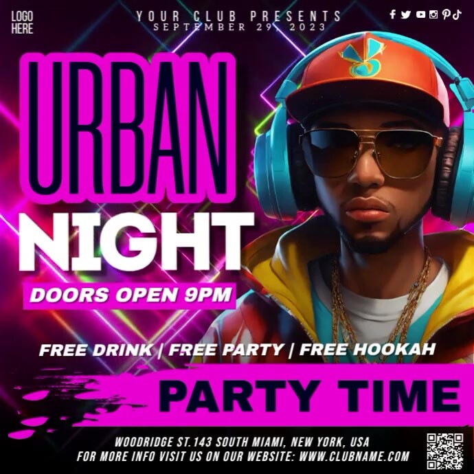 Urban Party Night Template | PosterMyWall
