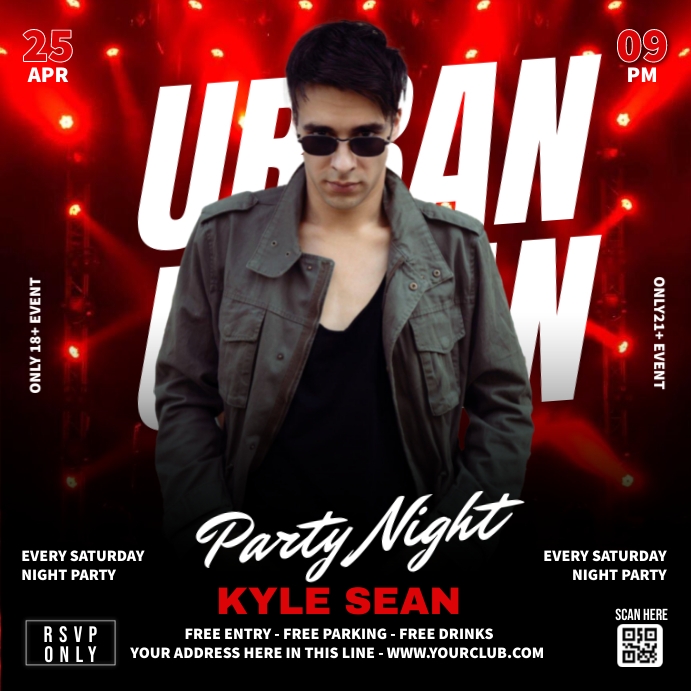 Urban Party Night Template | PosterMyWall