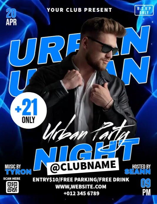 Urban Party Night Template | PosterMyWall