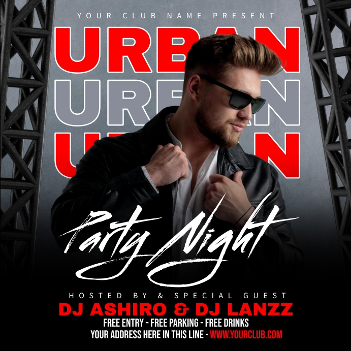 Urban Party Night Template | PosterMyWall