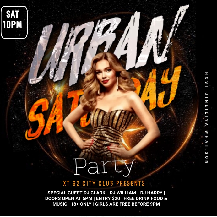 URBAN party night party Template | PosterMyWall
