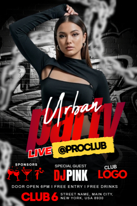 Urban Party Nightlife Poster Template | PosterMyWall