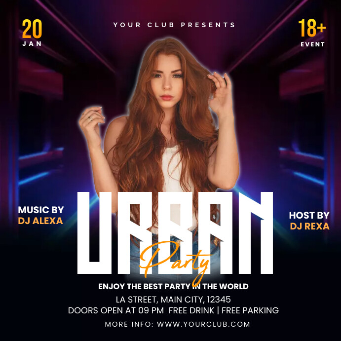 Urban Party Poster Flyer Template | PosterMyWall