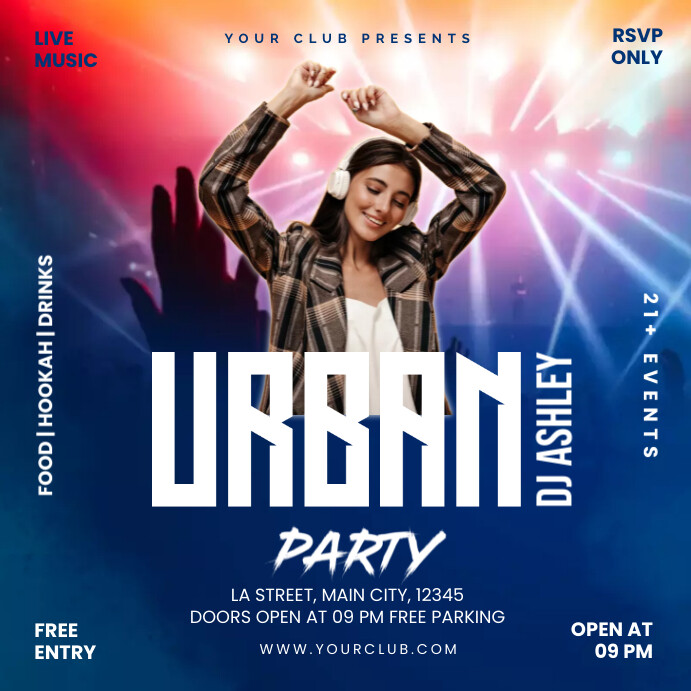 Urban Party Poster Flyer Template | PosterMyWall