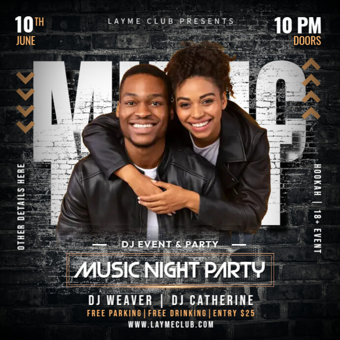 Urban Party Square Ads Template | PosterMyWall