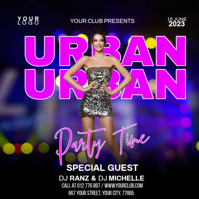 Urban Party Time Ads Template | PosterMyWall