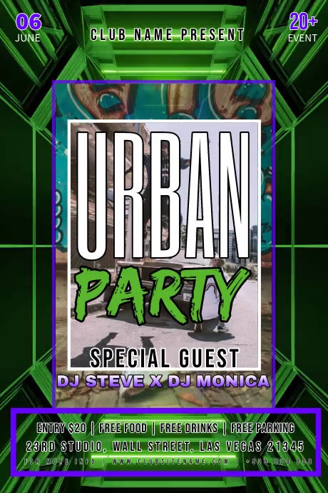 Urban Party Video Ads Template | PosterMyWall
