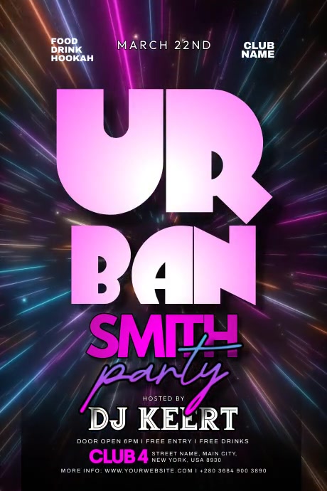 Urban Party Video Template | PosterMyWall