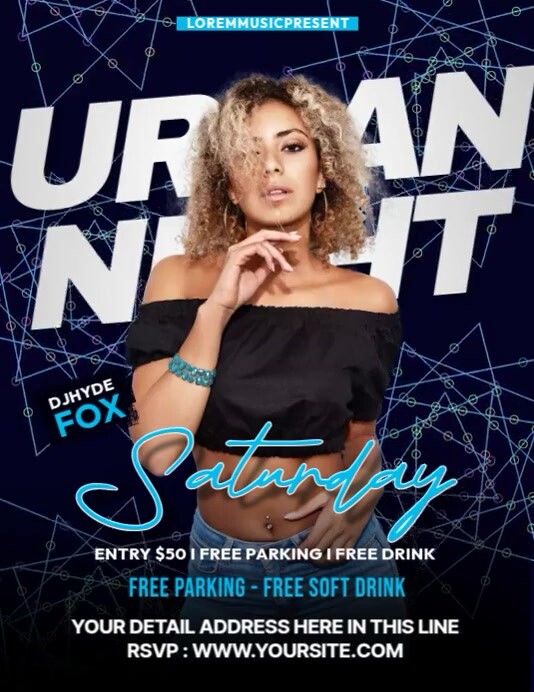 Urban Saturday Night Template | PosterMyWall