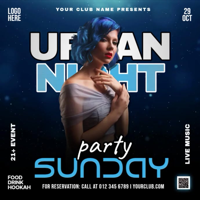 Urban Sunday Party Template | PosterMyWall