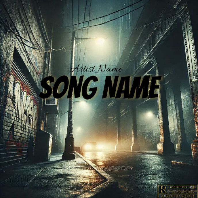 urban-themed cover that captures the essence of rap music with a raw ...