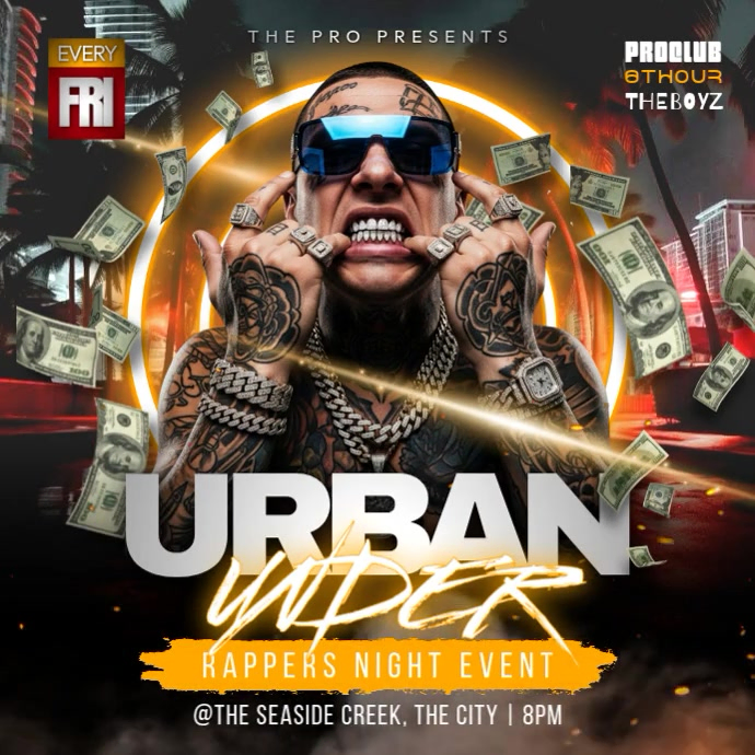 Urban Underground Rap Night Template | PosterMyWall